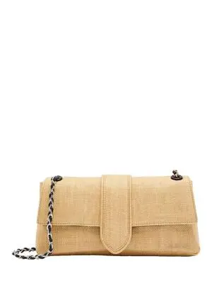 Jacquemus Le Bambino Chaîne Raffia Shoulder Bag - Natural