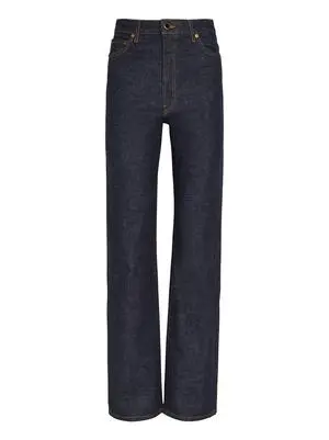 Khaite Danielle Slim Straight-leg Jeans - Indigo