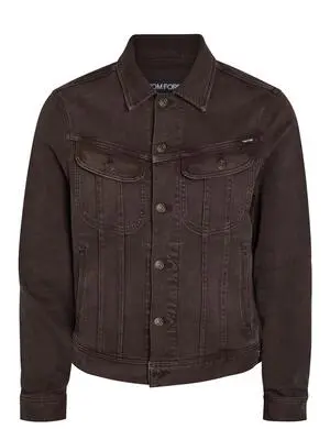 TOM FORD Patch Pocket Denim Jacket - Brown