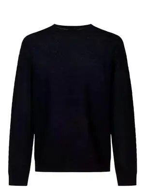 Giorgio Armani Diamond-knit Crew Neck Sweater - Blue