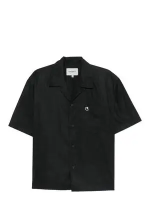 Carhartt Work In Progress Kendry Logo-embroidered Short-sleeve Cotton Shirt - Black