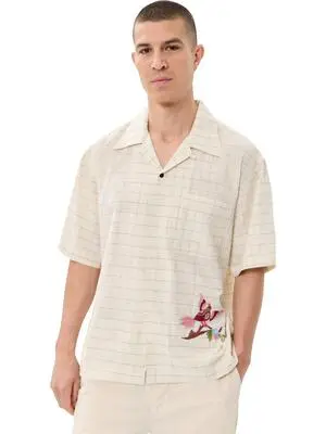 KARDO Rohit Hand Embroidered Shirt - Natural