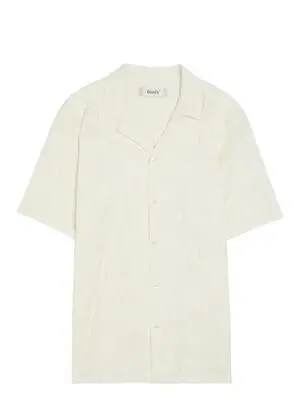 FORET Floral Jacquard Cotton-blend Shirt - Beige