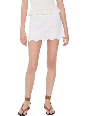 Free People Embroidered Eyelet Skort - Ivory