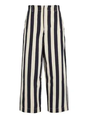 Jacquemus Le De-nîmes Parasol Striped Denim Trousers - Navy