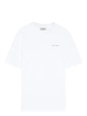 FORET Embroidered Cotton T-shirt - White