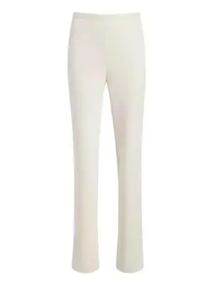 ANOTHER TOMORROW Another Tomorrow Cream White Jersey Slim-Fit Trousers