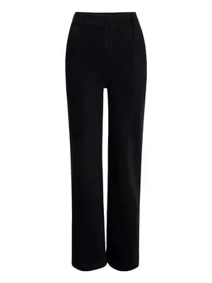 Another Tomorrow Organic Cotton Blend Straight-leg Jeans - Black