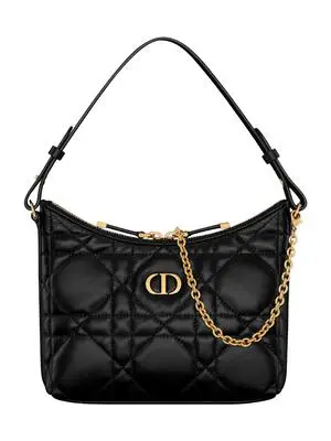 Dior Caro Ling Mini Bag With Chain - Black