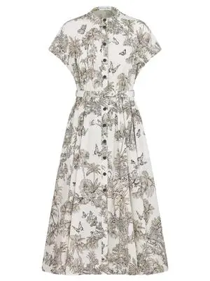 DIOR Dior Riviera Mid-Length Shirtdress With Graphic Motif