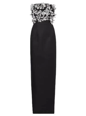 EMILIA WICKSTEAD Laelia Floral Embellished Gown - Black