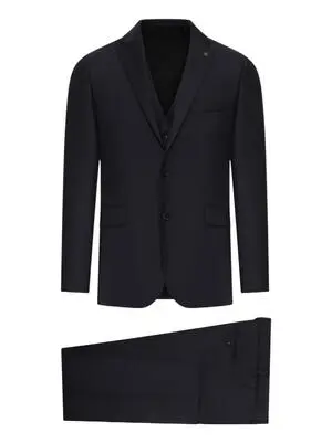Tagliatore Logo-detail Button Suit - Black
