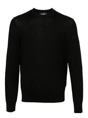 Dsquared2 Dsquared2 Crewneck Pullover With Embroidered Logo Black
