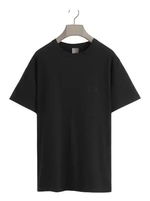 Dior Logo Embroidered Short-sleeved T-shirt - Black