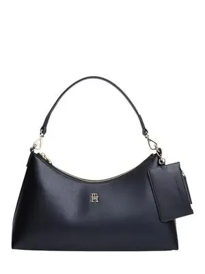 Tommy Hilfiger Logo Plaque Shoulder Bag - Black