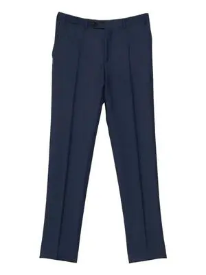 Canali Tailored Button Trousers - Blue
