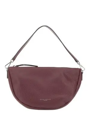GIANNI CHIARINI Grained Leather Shoulder Bag - Wine Red