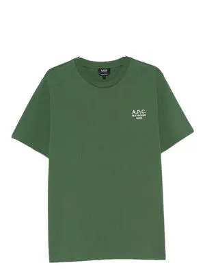 A.p.c. Rue Madame Logo-print Crew-neck T-shirt Green