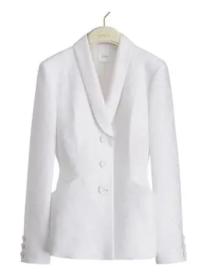 Dior Shawl Lapel Bar Jacket - White