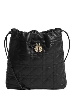 Dior Dior Quilted Lambskin Mini Bucket Bag With D.I.O.R. Charm Black
