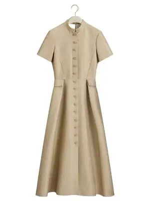 Dior Mid-length Belted Shirtdress - Nude