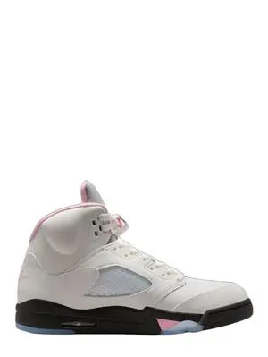 Nike Jordan 5 Retro High Top Lace-up Sneakers - Gray