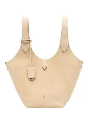 Ralph Lauren Polo Play Suede Tote Bag - Beige