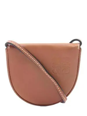 Loewe Anagram Heel Pouch Shoulder Bag - Brown