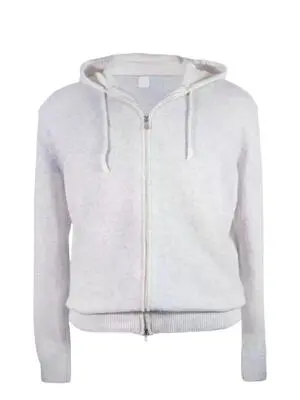 Eleventy Cashmere Zip-up Hoodie - Grey