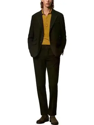 Massimo Alba Prince Of Wales Virgin Wool Jacket - Green