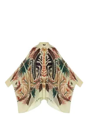 Etro Asymmetrical Graphic Print Shirt - Neutrals