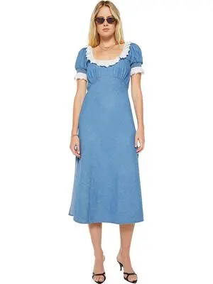 MOTHER The Sweet Pea Maxi Skirt - Blue