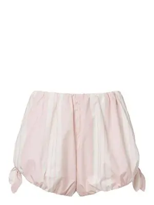 Posse Posse Rosie Striped Cotton Shorts Pink