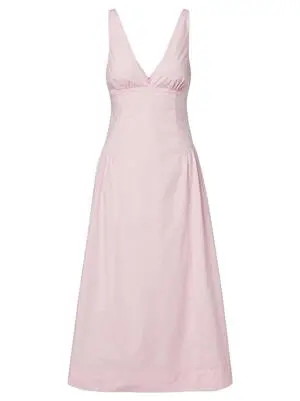 Posse Lindie Cotton Poplin Midi Dress - Pink