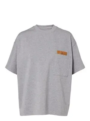 Bottega Veneta Intrecciato Cotton-blend Jersey T-shirt - Grey