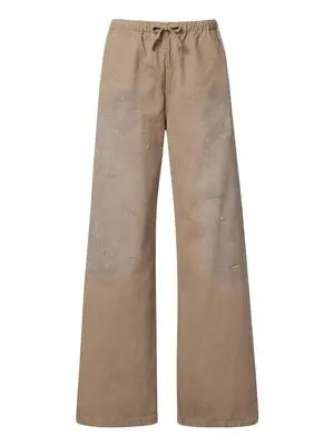 Acne Studios Wide-leg Cotton Twill Pants - Beige