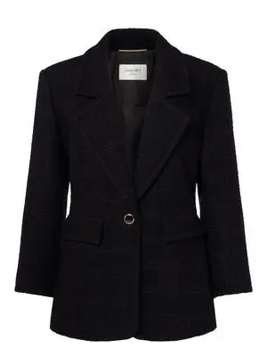 Saint Laurent Wool-blend Tweed Jacket - Black