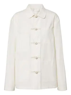 THE ROW Behati Cotton Poplin Jacket - White