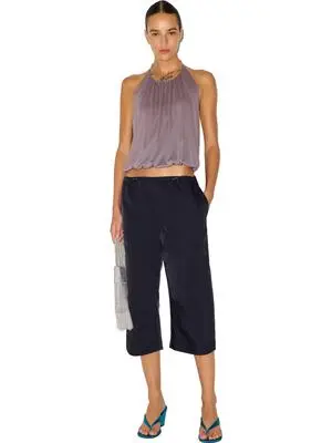 REFORMATION Arlette Cropped Pant - Black