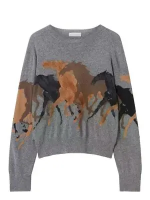 Stella McCartney Horse Intarsia Sweater - Grey