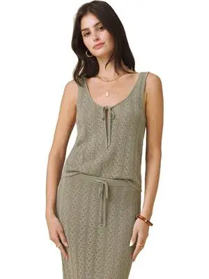 Splendid Eleni Sweater Tank - Eucalyptus