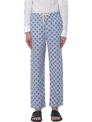 PENINSULA SWIMWEAR Diamond Print Drawstring Trousers - Blue 1