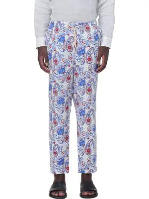 PENINSULA SWIMWEAR Diamond Print Drawstring Trousers - Blue 2