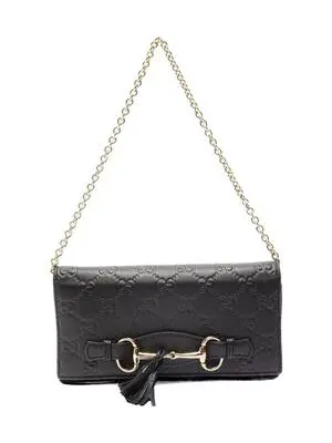 Gucci Horsebit Shoulder Bag - Black