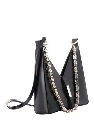 Givenchy Cut Out Leather Mini Crossbody Bag - Black