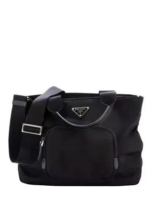 Prada Padded Tessuto Medium Tote Bag - Black
