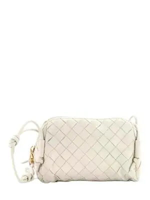 Bottega Veneta Bottega Veneta Concert Pouch Intrecciato Nappa Mini Crossbody Bag White