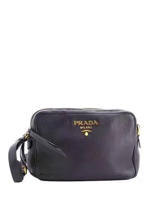 Prada Double Zip Camera Bag - Black