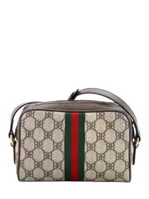 Balenciaga X Gucci The Hacker Project Camera Bag Bb Coated Canvas Mini Crossbody Bag - Brown