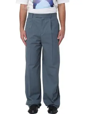 JIL SANDER Wide Leg Cotton Drill Trousers - Navy